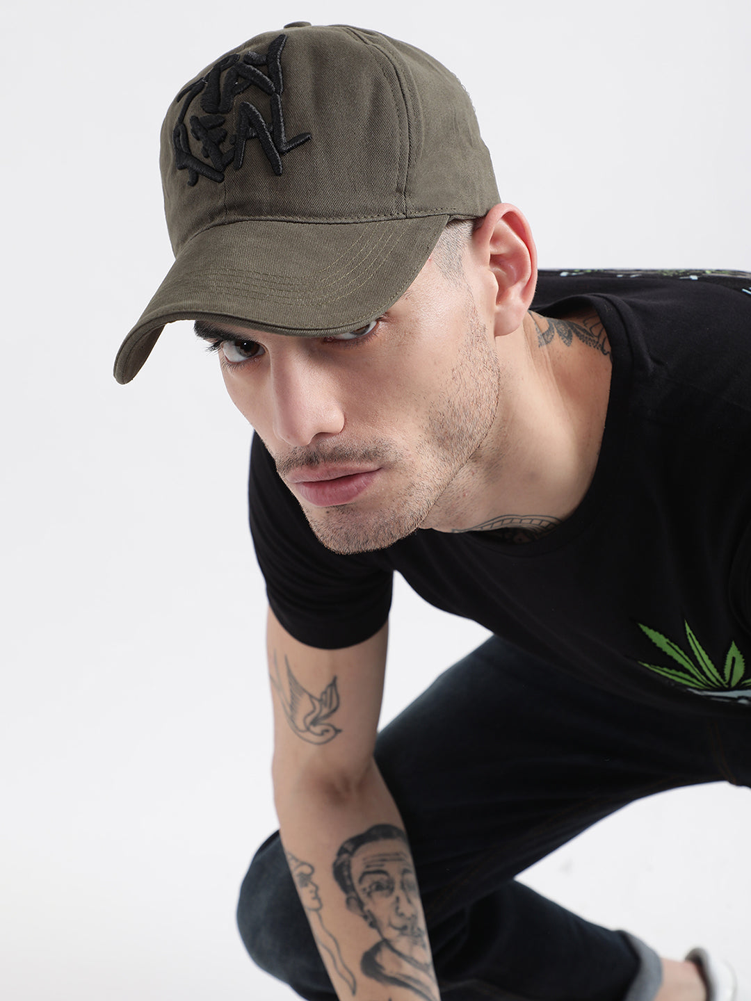 Buy Punk Olive Stay Real Cap