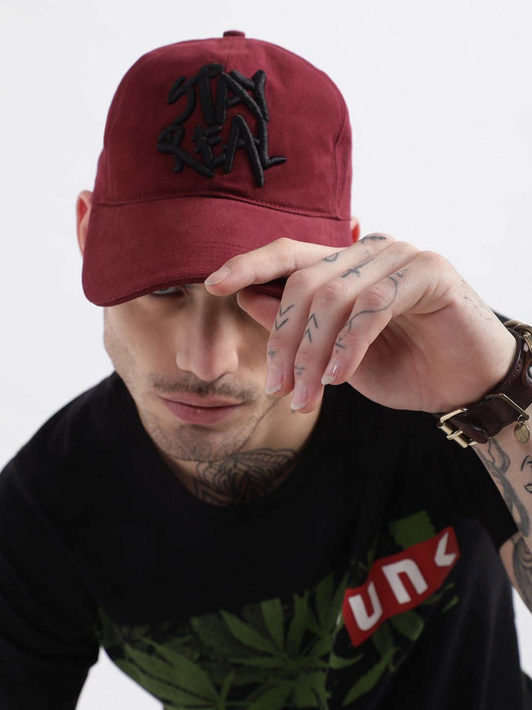 Punk Maroon Stay Real Cap